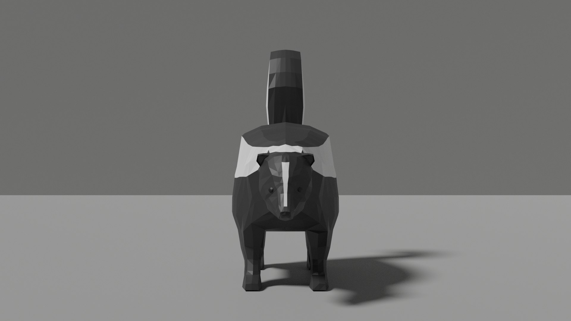 Low-poly Skunk 3D Model - TurboSquid 1807363