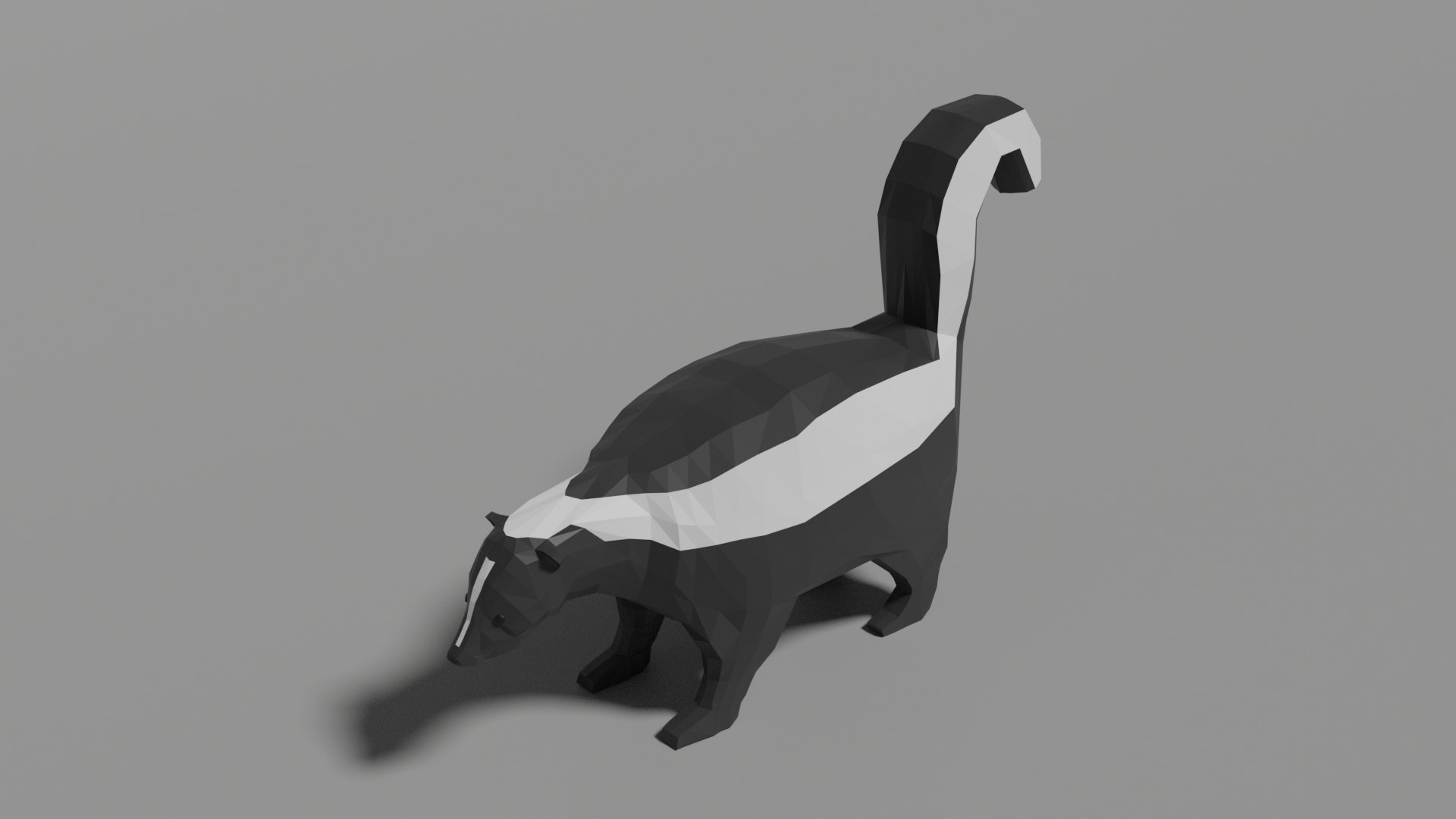 Low-poly Skunk 3D Model - TurboSquid 1807363