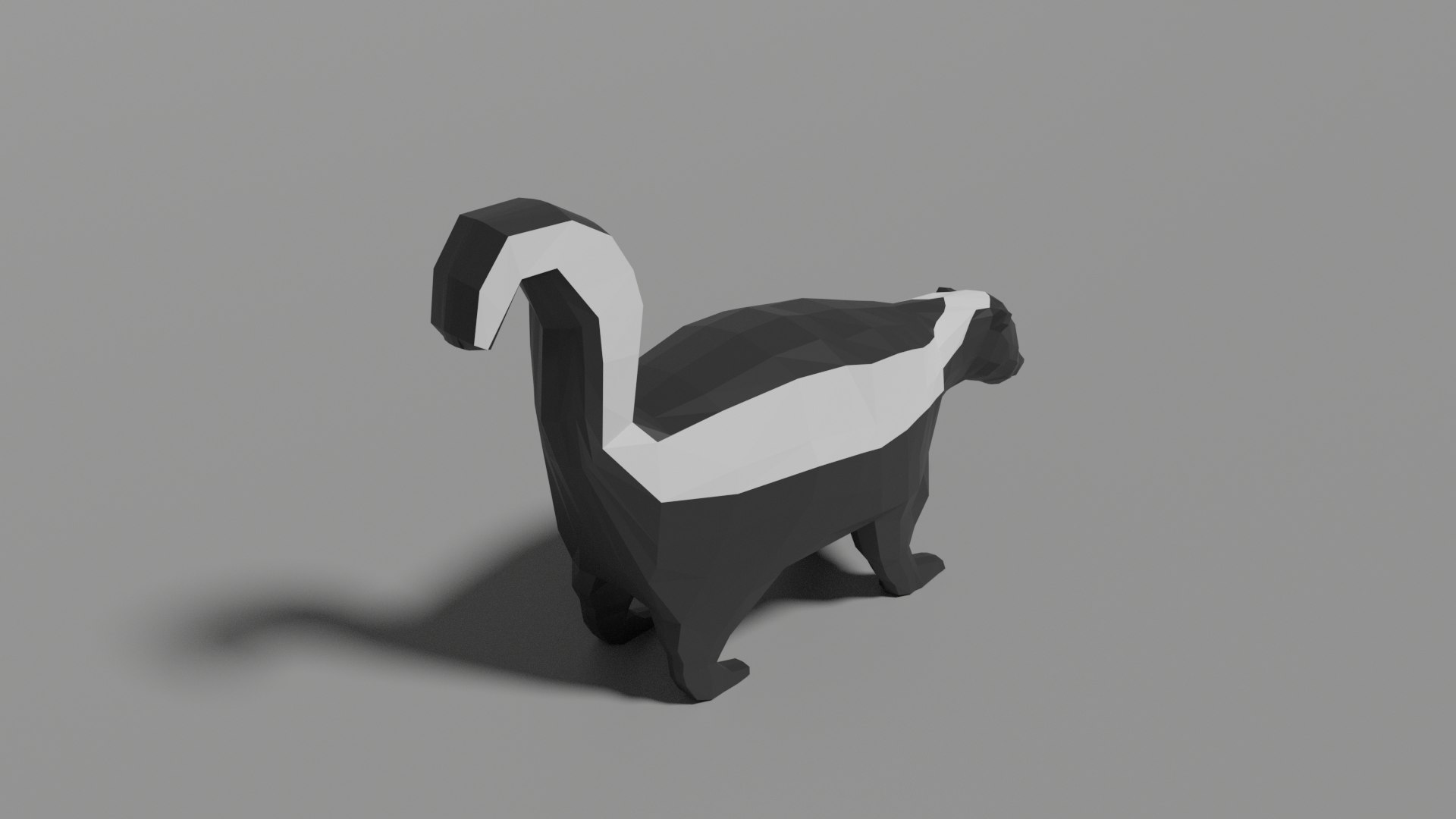 Low-poly Skunk 3D Model - TurboSquid 1807363