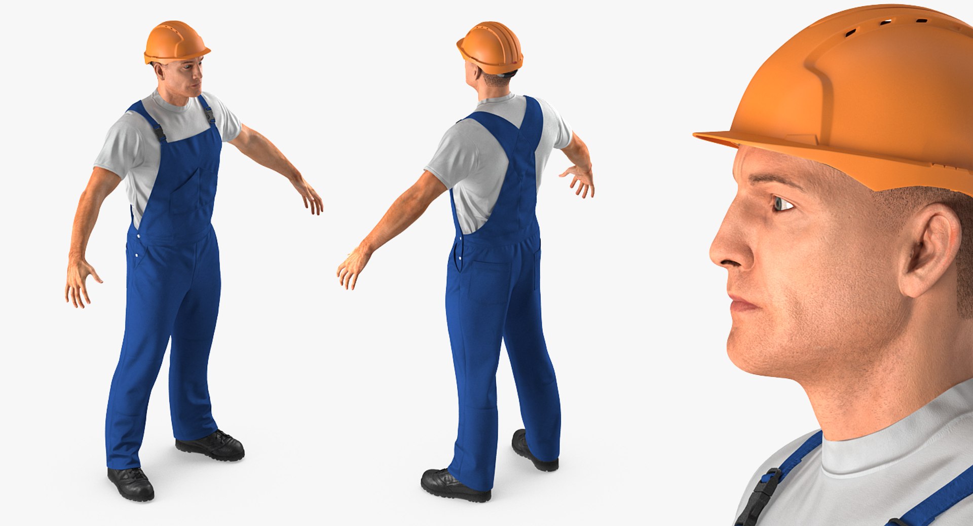 Construction Worker 3d 3ds