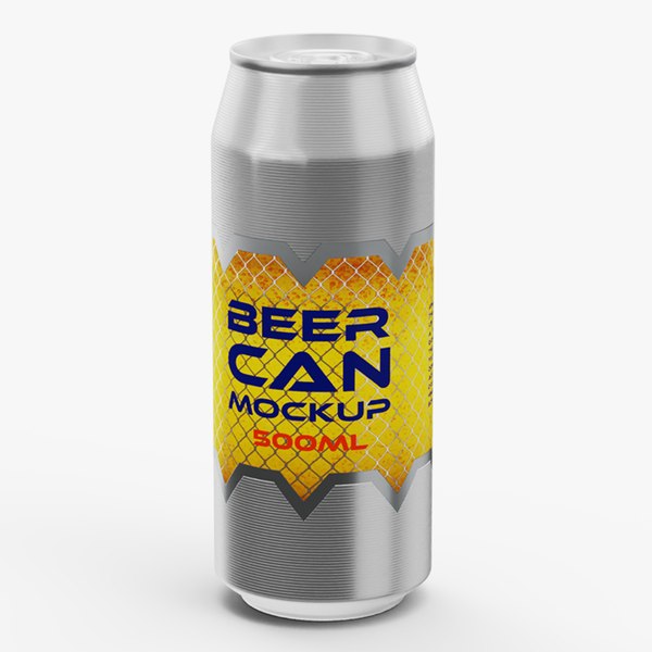 modelo 3d Beer Can Mockup 500ml - TurboSquid 2059236