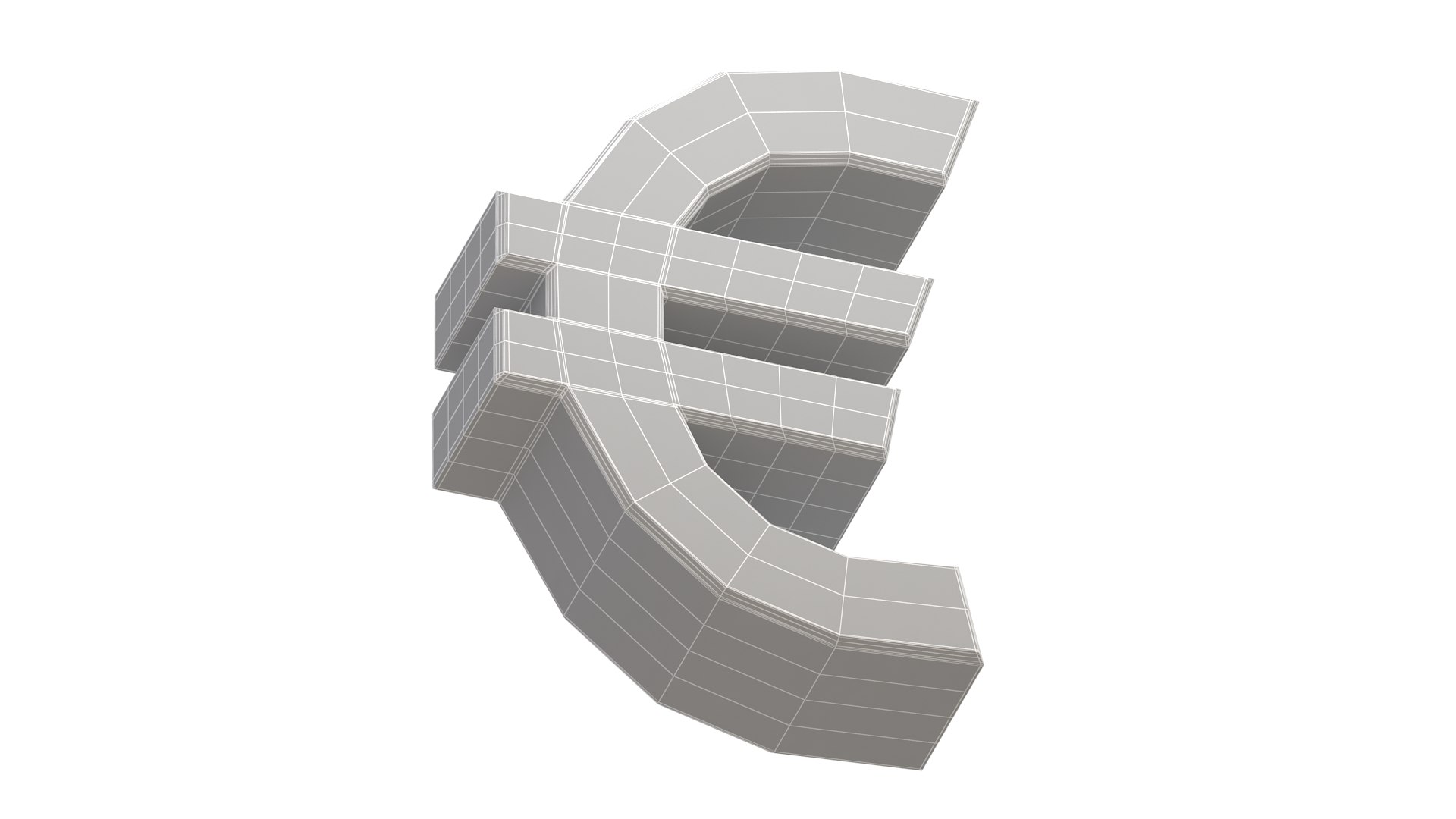 Euro Currency Symbol Plastic 3D Model - TurboSquid 1856540