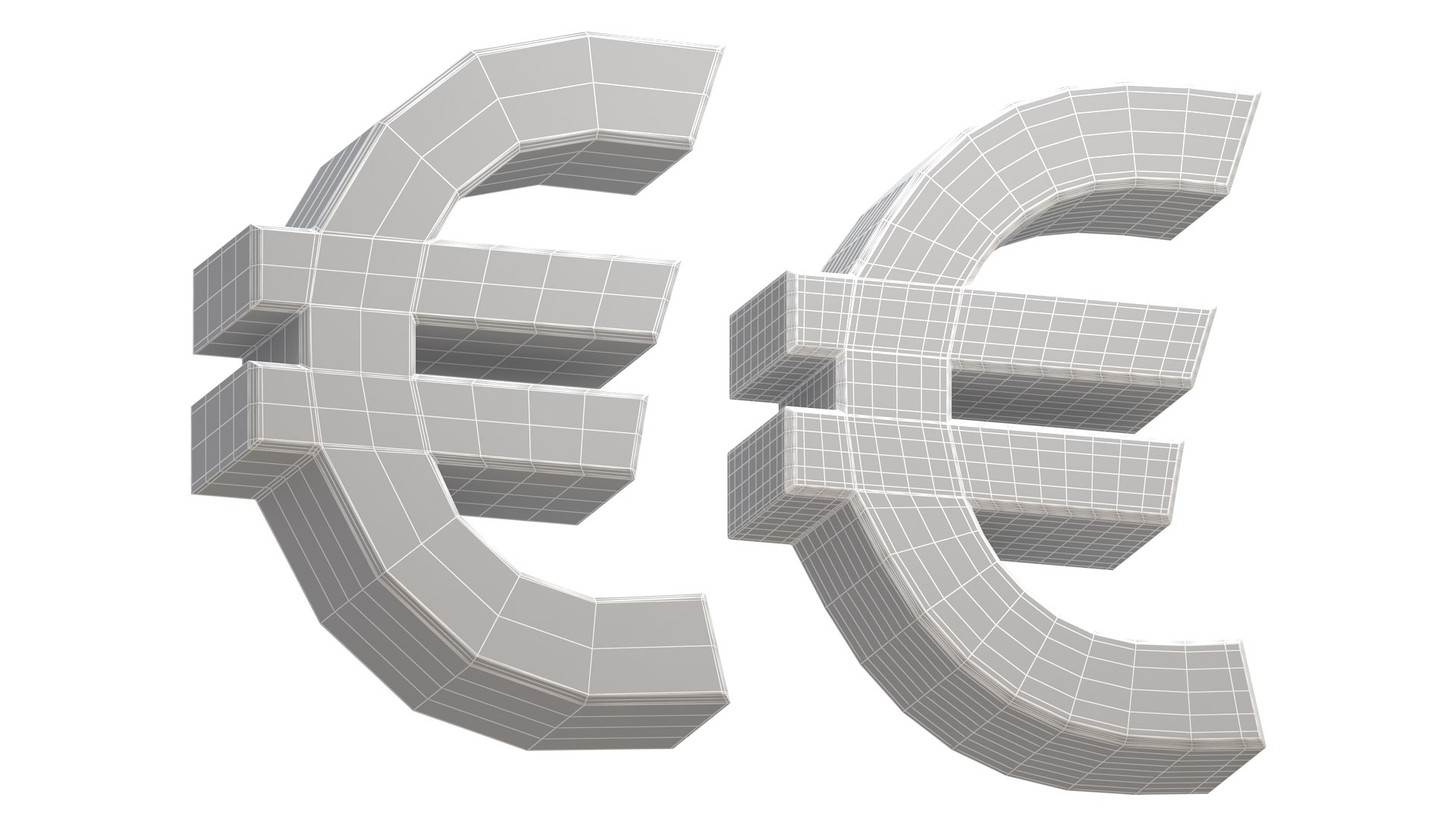 Euro Currency Symbol Plastic 3D Model - TurboSquid 1856540