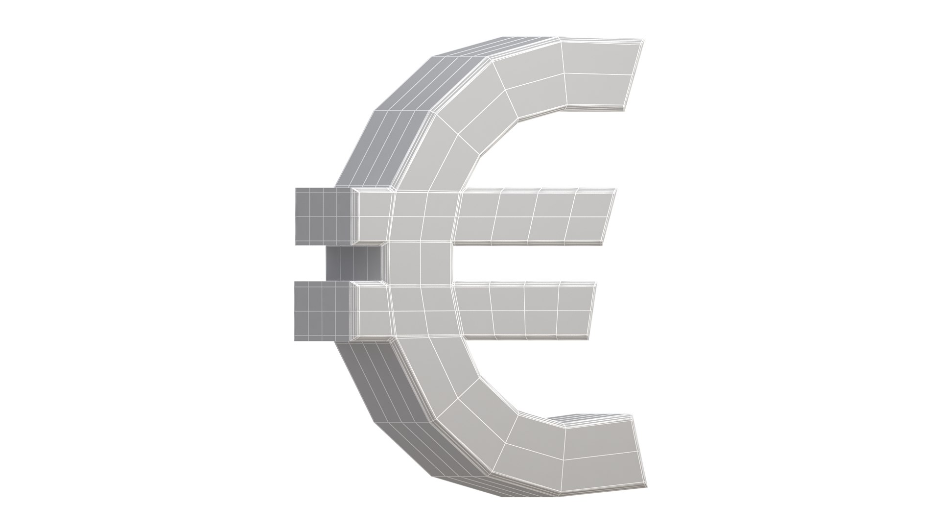Euro Currency Symbol Plastic 3D Model - TurboSquid 1856540