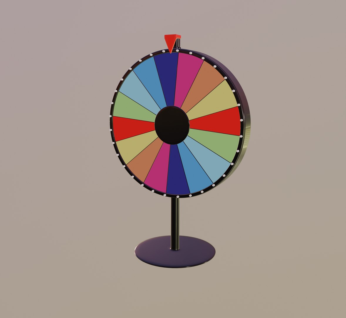 3D Model Colorful Spinning Wheel - TurboSquid 1482956