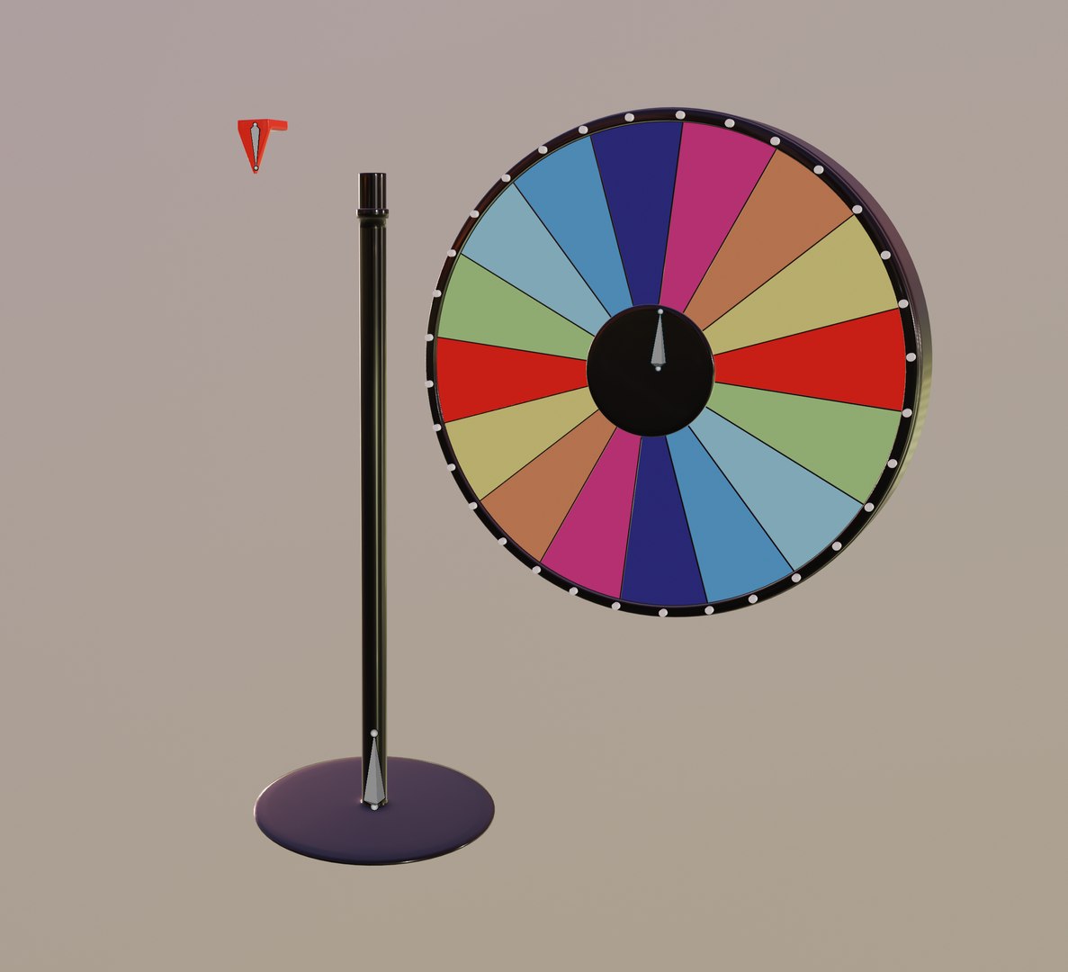 3D Model Colorful Spinning Wheel - TurboSquid 1482956