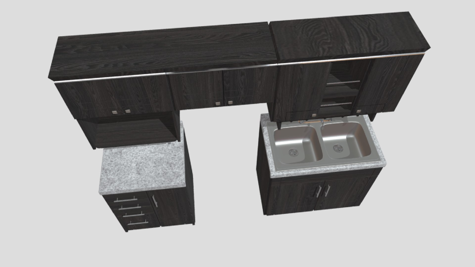 3D Kitchen Furniture Set - TurboSquid 2086406