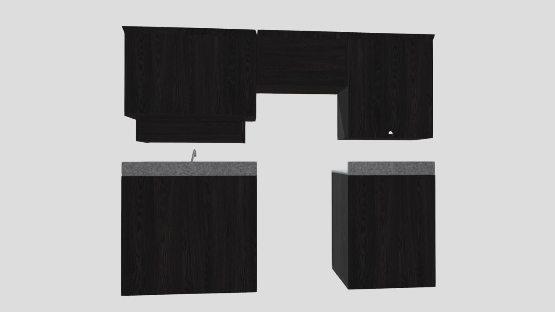 3D Kitchen Furniture Set - TurboSquid 2086406