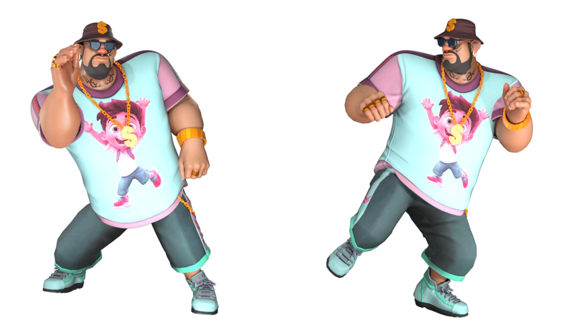 3D Model Cartoon Rigged Dancer Man-Gugu Character 3D Model - TurboSquid ...