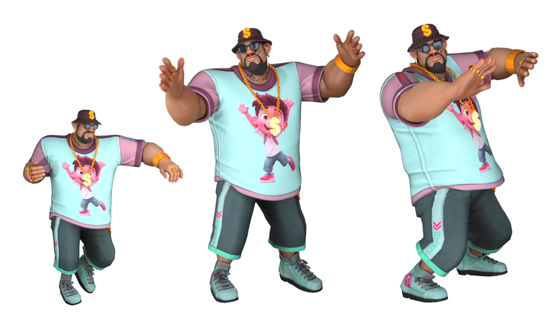 3D Model Cartoon Rigged Dancer Man-Gugu Character 3D Model - TurboSquid ...