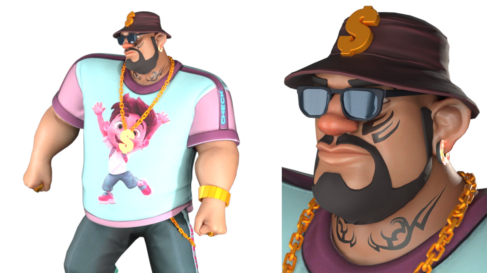 3D Model Cartoon Rigged Dancer Man-Gugu Character 3D Model - TurboSquid ...