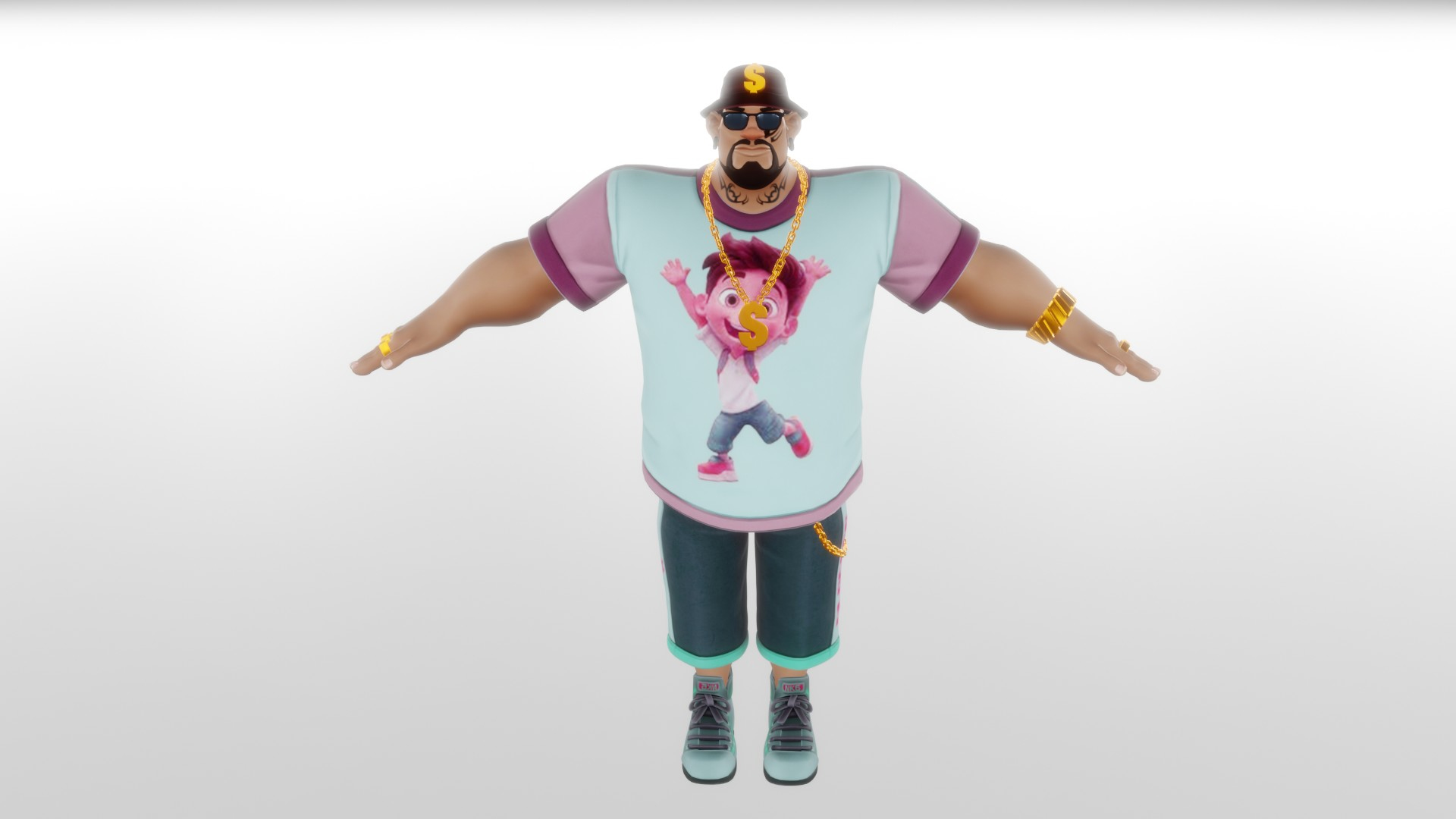 3D Model Cartoon Rigged Dancer Man-Gugu Character 3D Model - TurboSquid ...