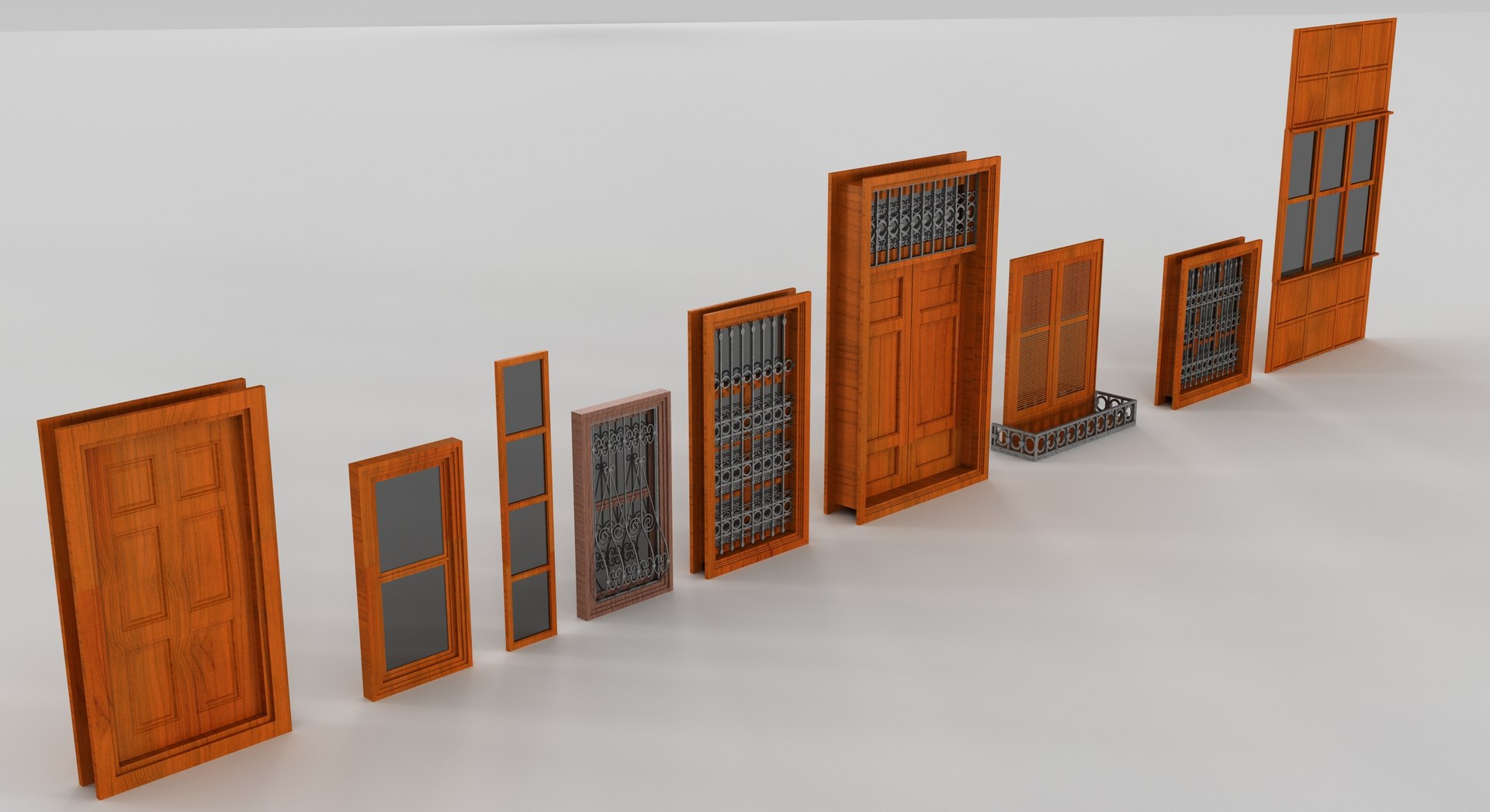3d Windows Doors Model