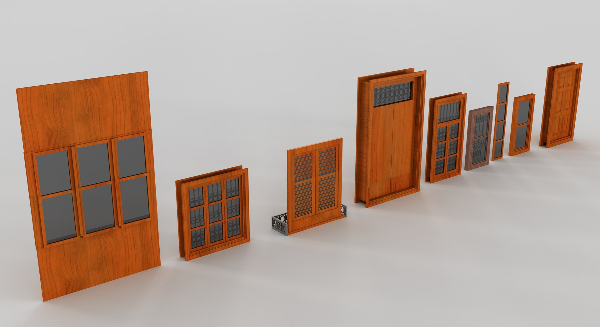 3d Windows Doors Model