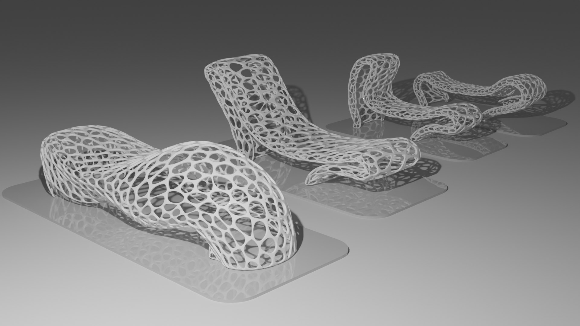 3D Skeleton Voronoi Seats - TurboSquid 2061136