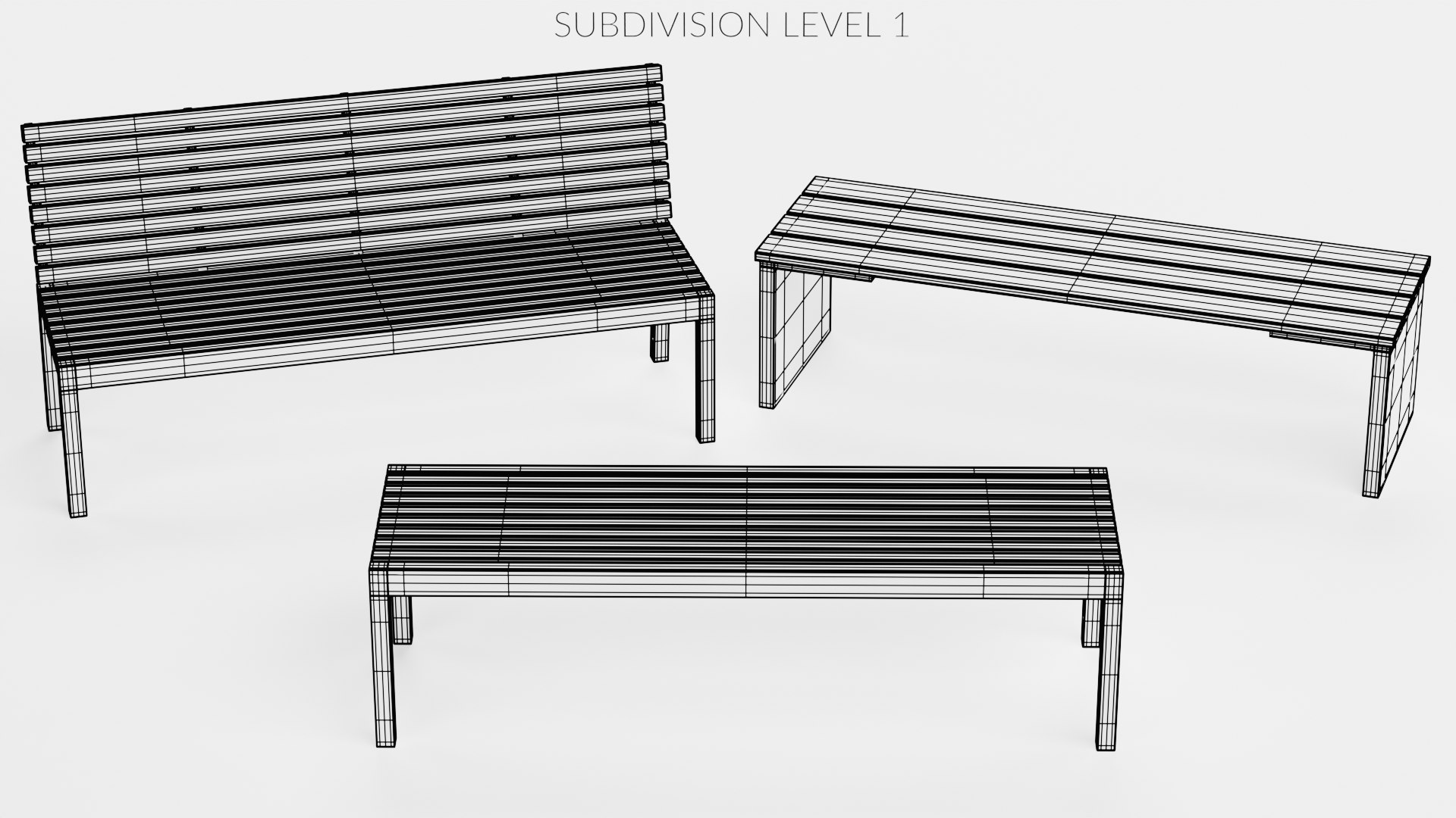3D Garden Benches - TurboSquid 2053148