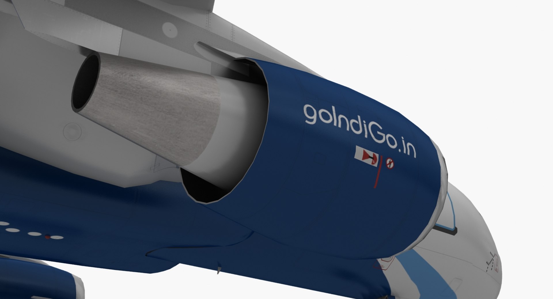 3d Model Airbus A320 Indigo Animation