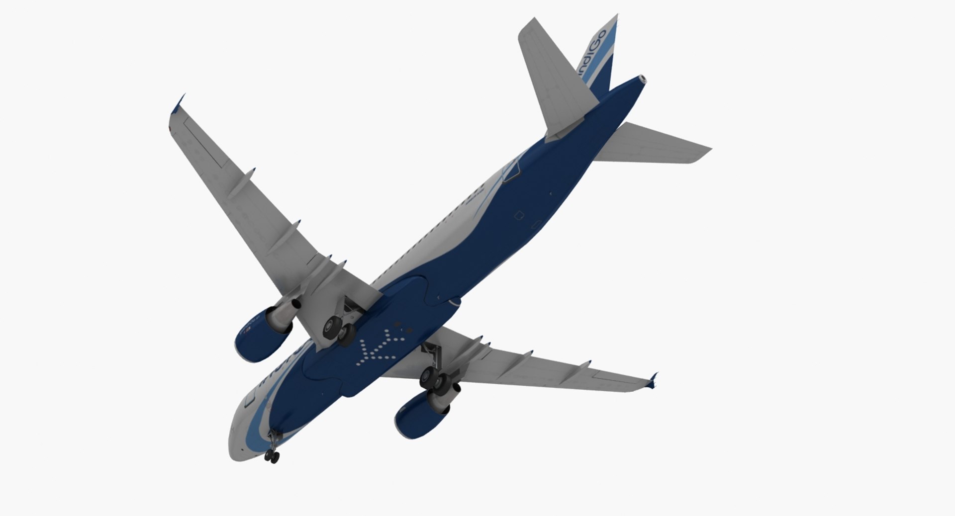 3d Model Airbus A320 Indigo Animation