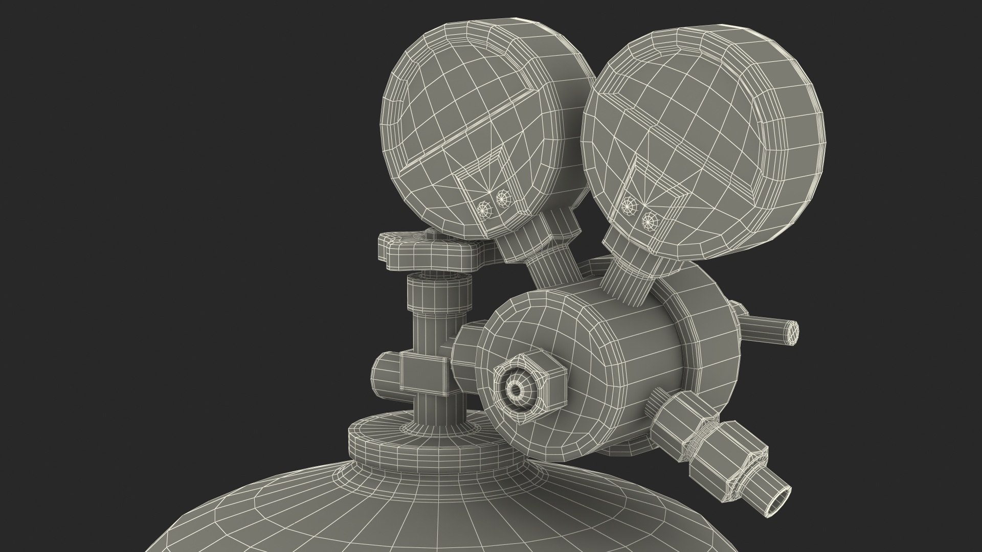 Acetylene gas cylinder regulator 3D model - TurboSquid 1623115
