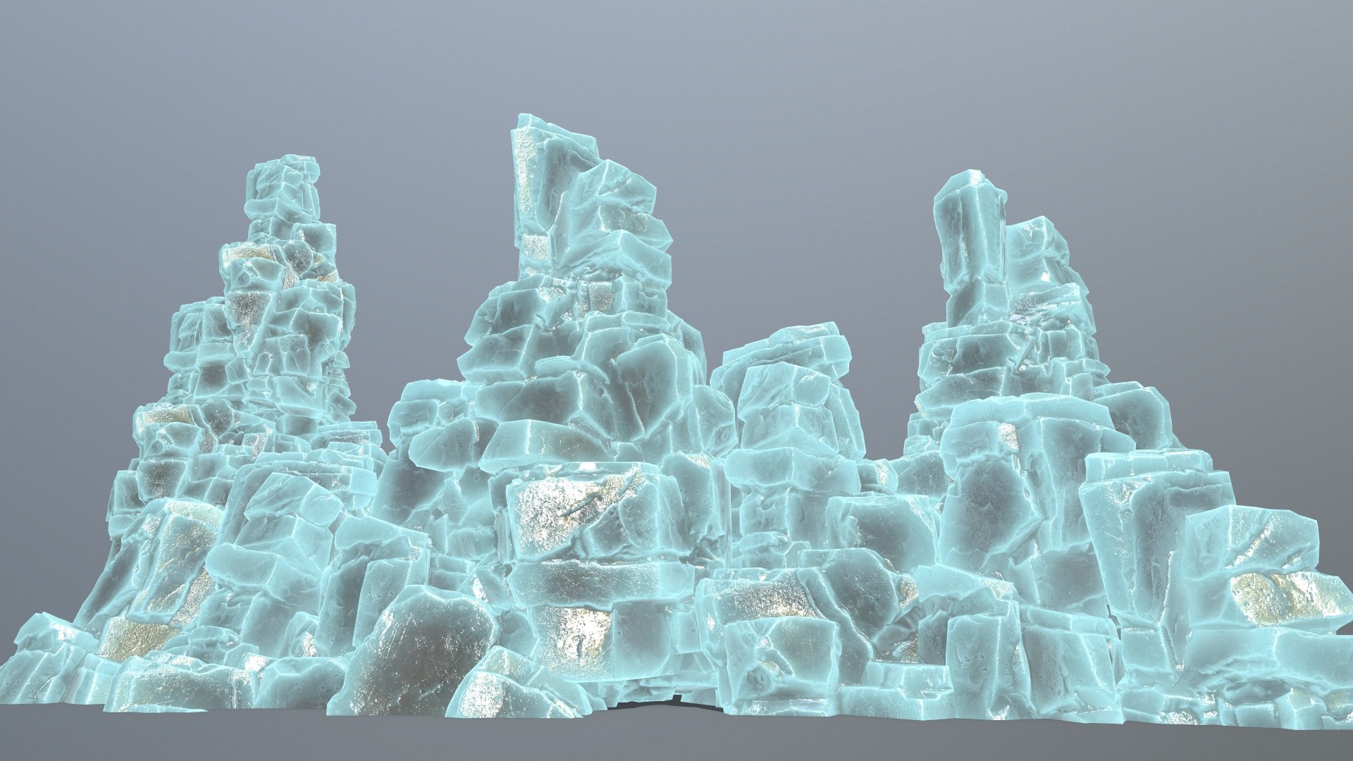 3D ice rock model - TurboSquid 2043670