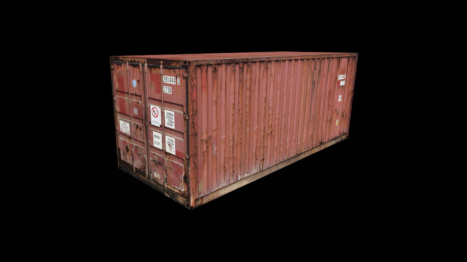 Free 3D Rusty Cargo Container Model - TurboSquid 1559804