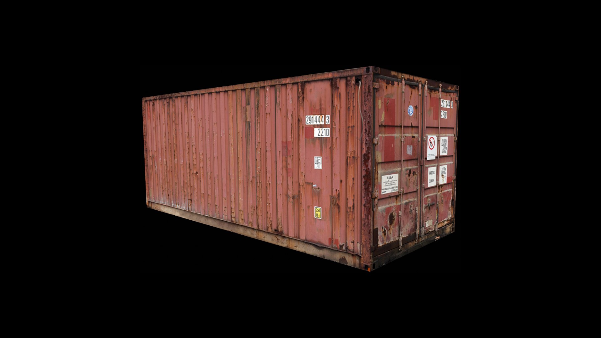 Free 3D Rusty Cargo Container Model - TurboSquid 1559804