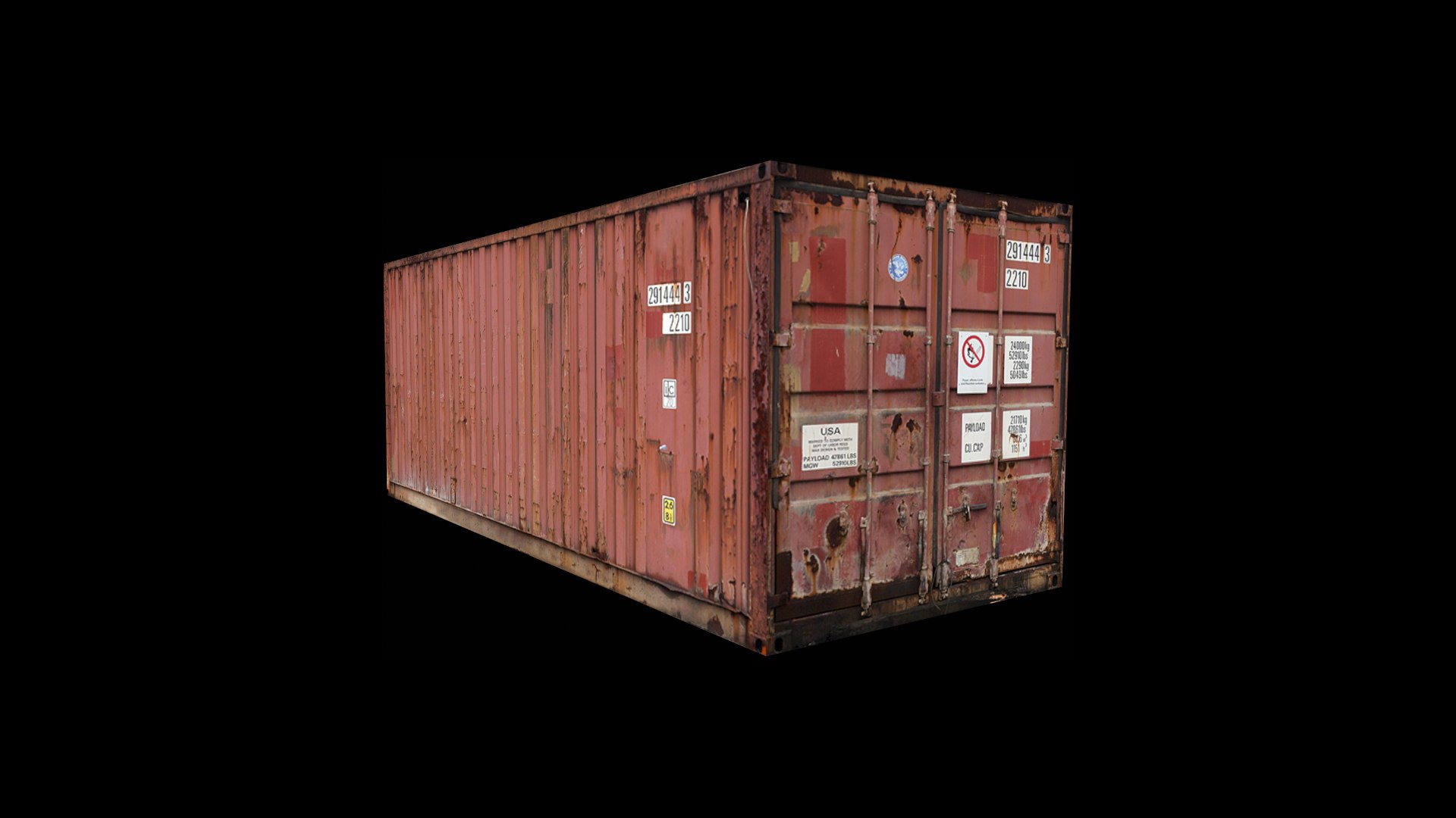 Free 3D Rusty Cargo Container Model - TurboSquid 1559804