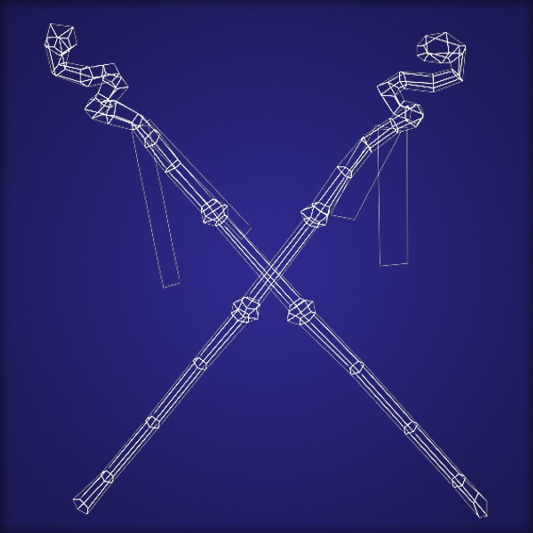3d model of medieval wizard s staff
