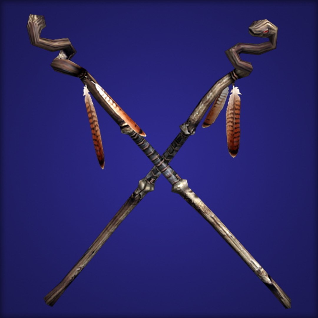 3d model of medieval wizard s staff