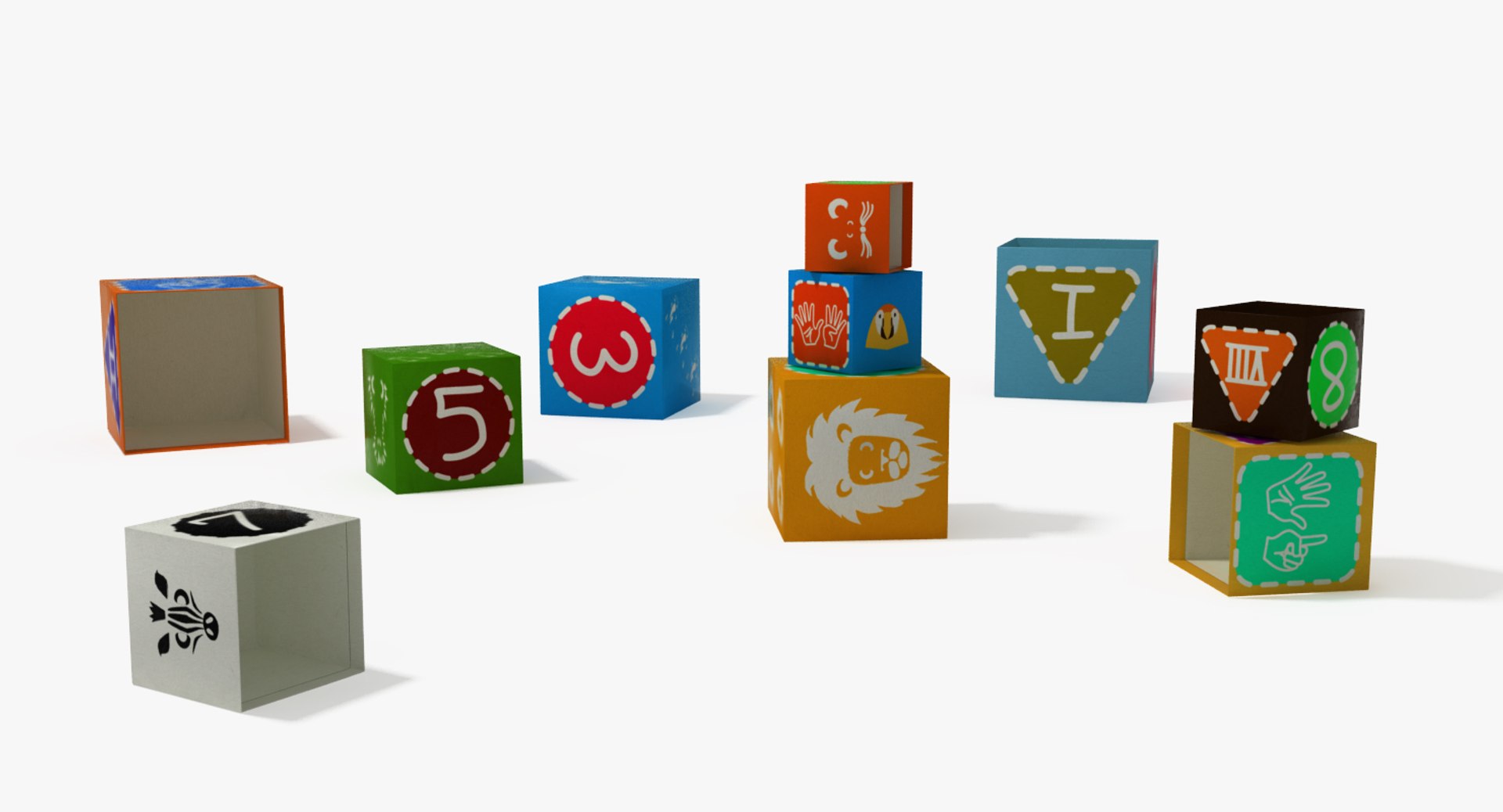 Stacking Cubes 3d Model