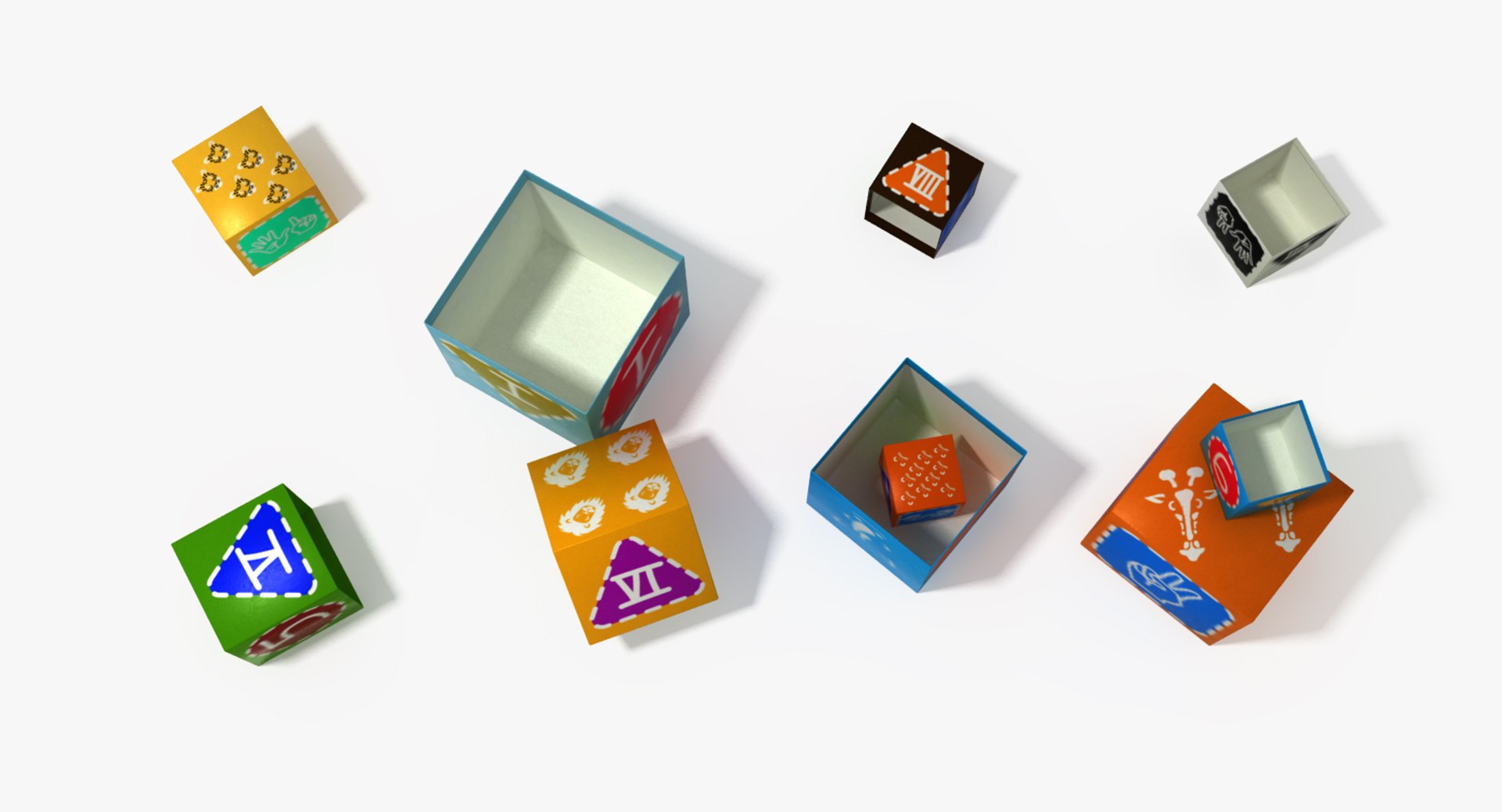 Stacking Cubes 3d Model