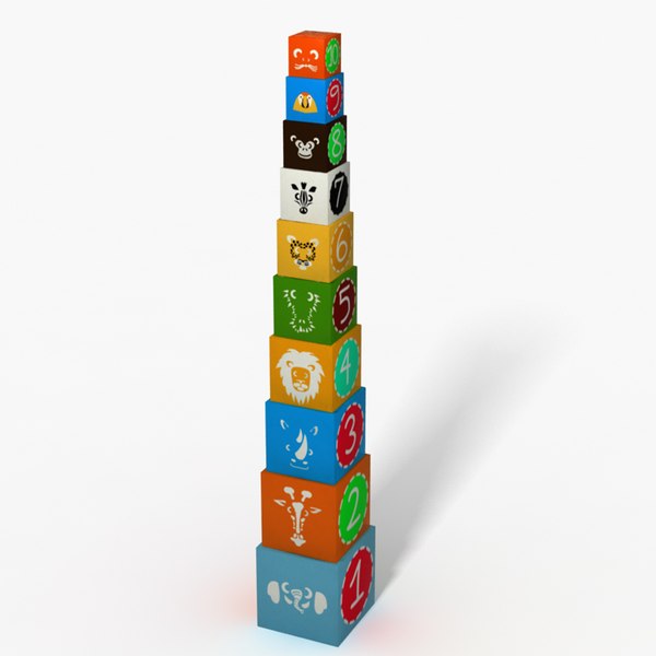 stacking cubes 3d model