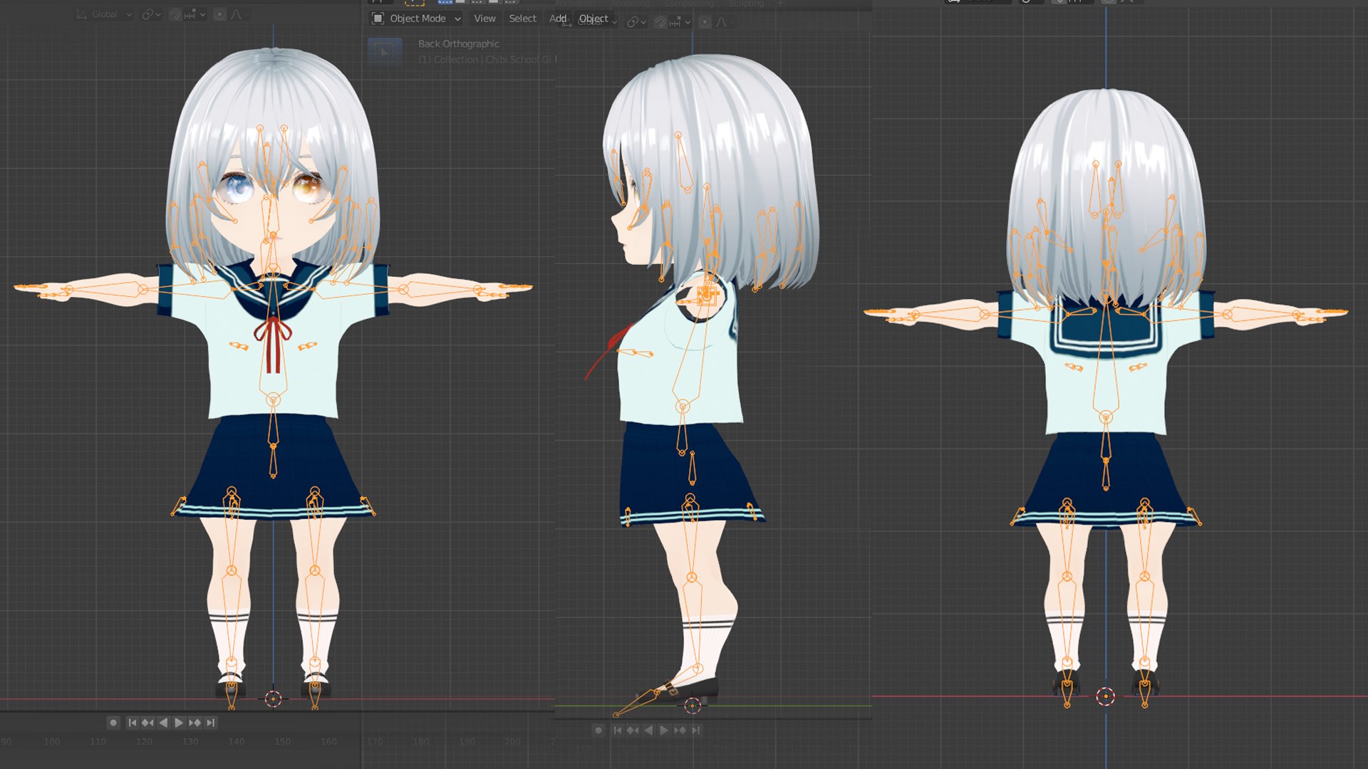 3D Cute Chibi Character Fully Rigged - TurboSquid 2429558
