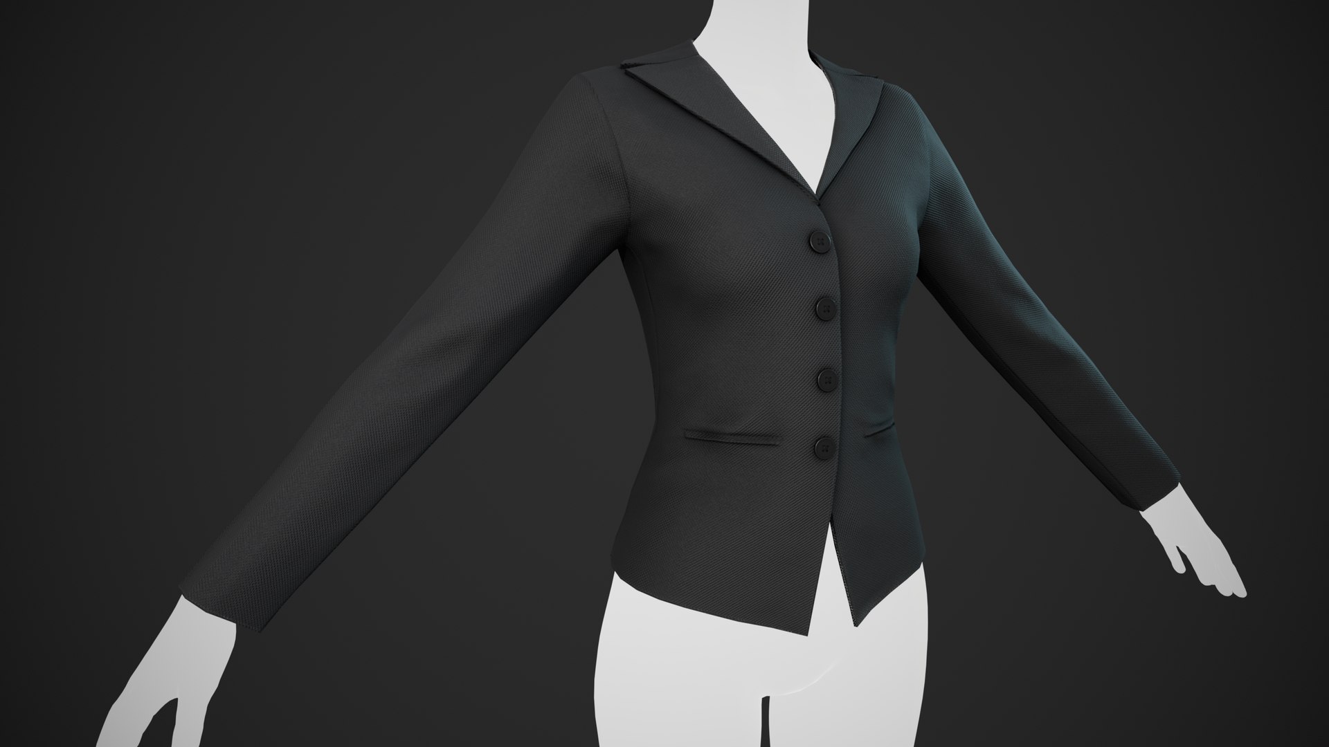 Black Woman Blazer model - TurboSquid 2174482