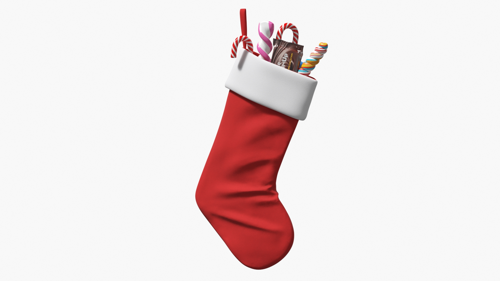 Christmas Stocking Full Of Candy 3D - TurboSquid 2384105