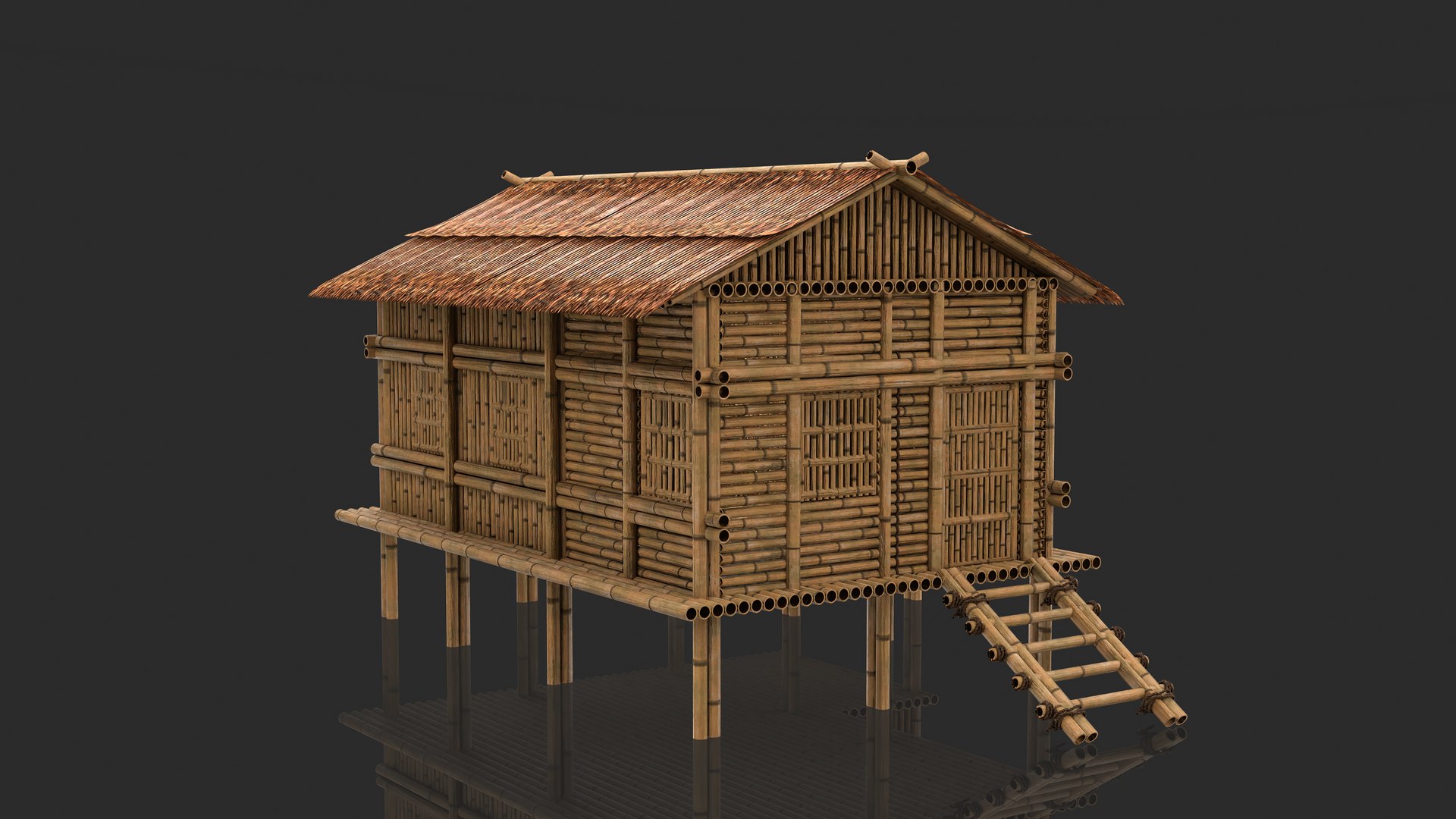 Bamboo House 6 - Jungle Hut 3D Model - TurboSquid 2342957