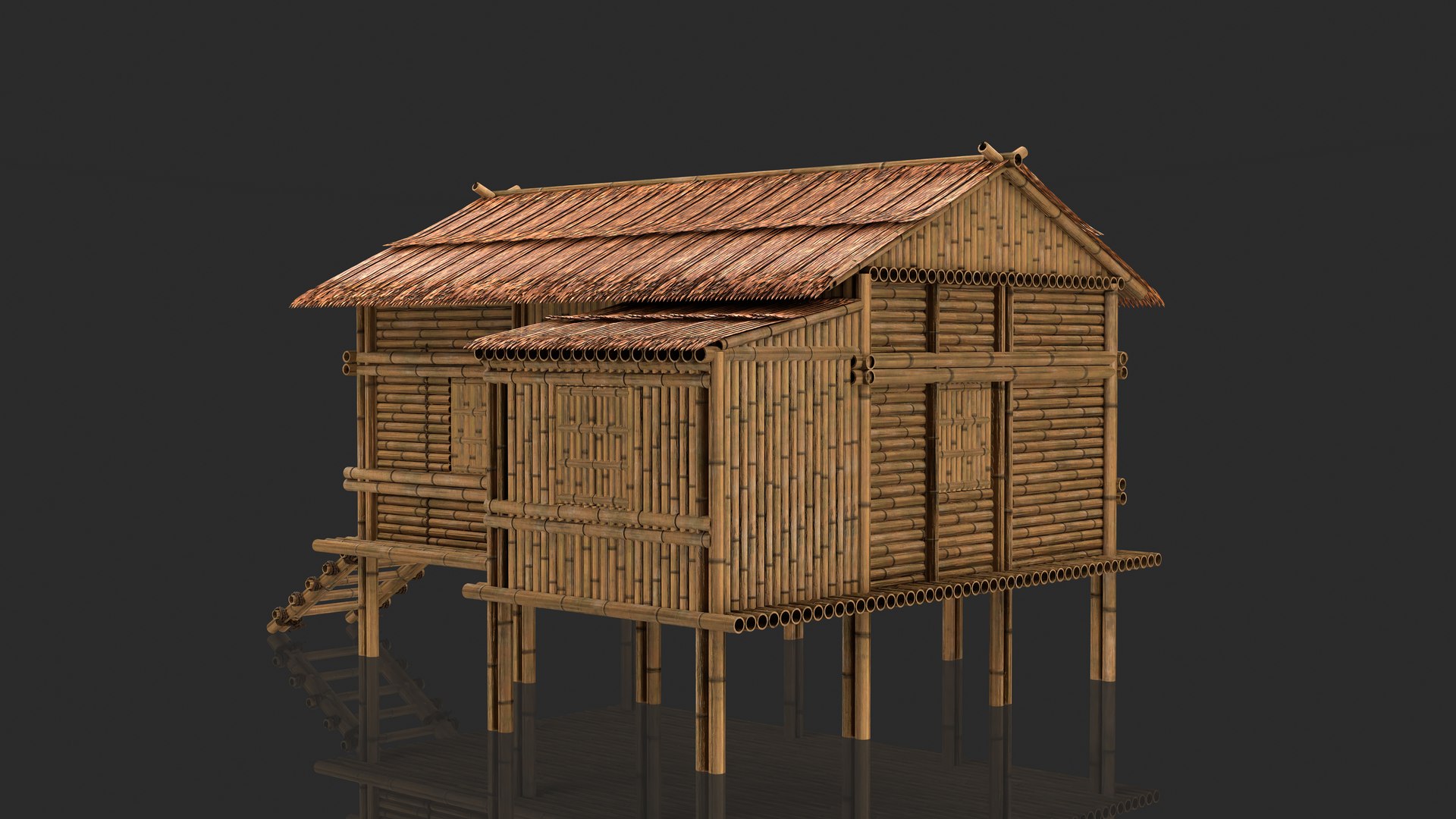 Bamboo House 6 - Jungle Hut 3D Model - TurboSquid 2342957