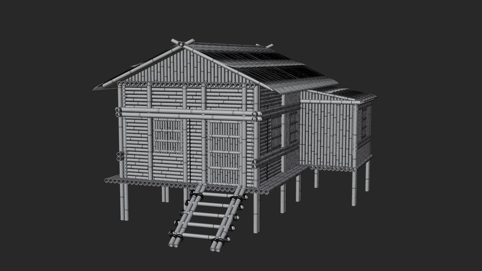 Bamboo House 6 - Jungle Hut 3D Model - TurboSquid 2342957