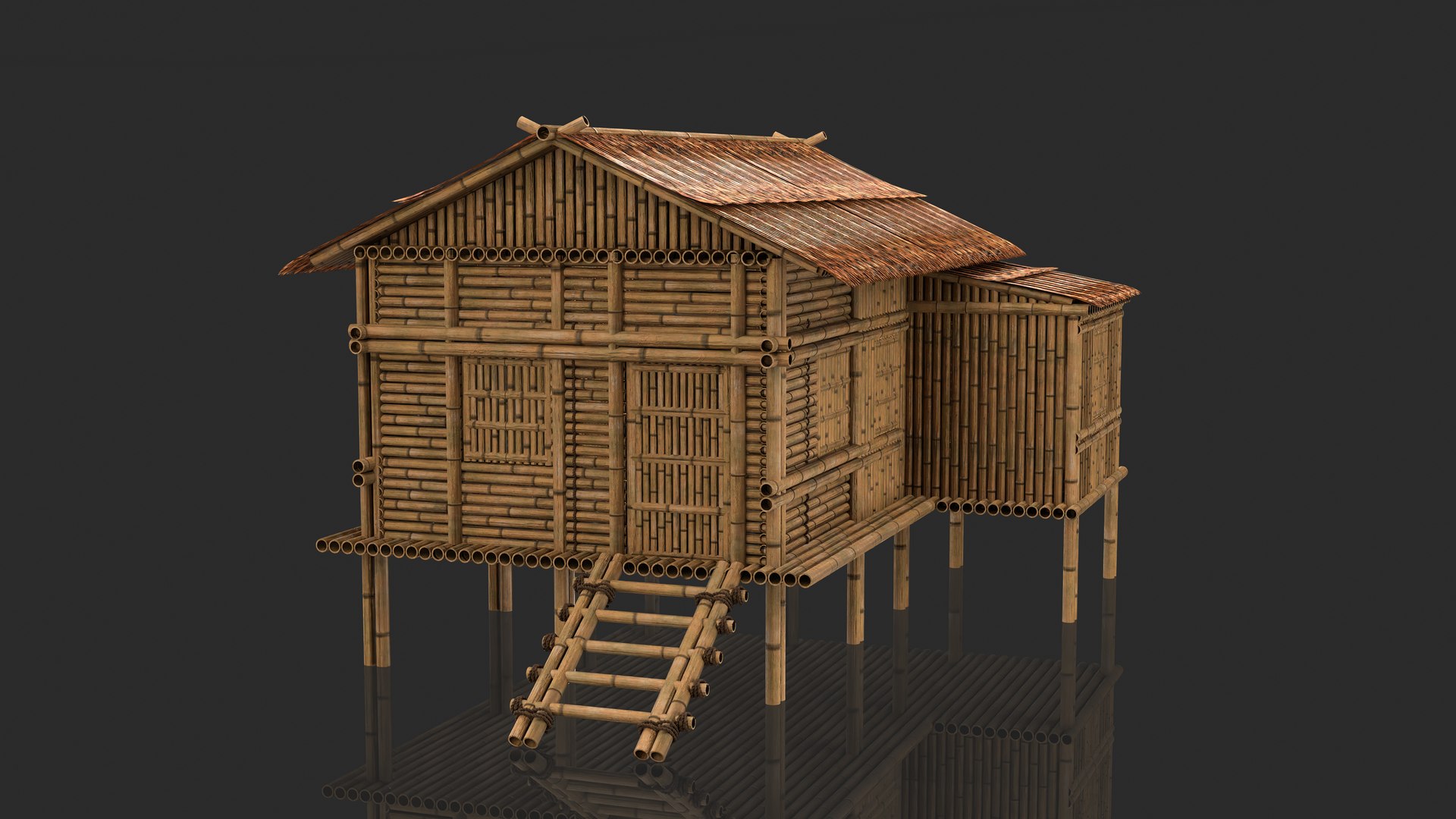 Bamboo House 6 - Jungle Hut 3D Model - TurboSquid 2342957