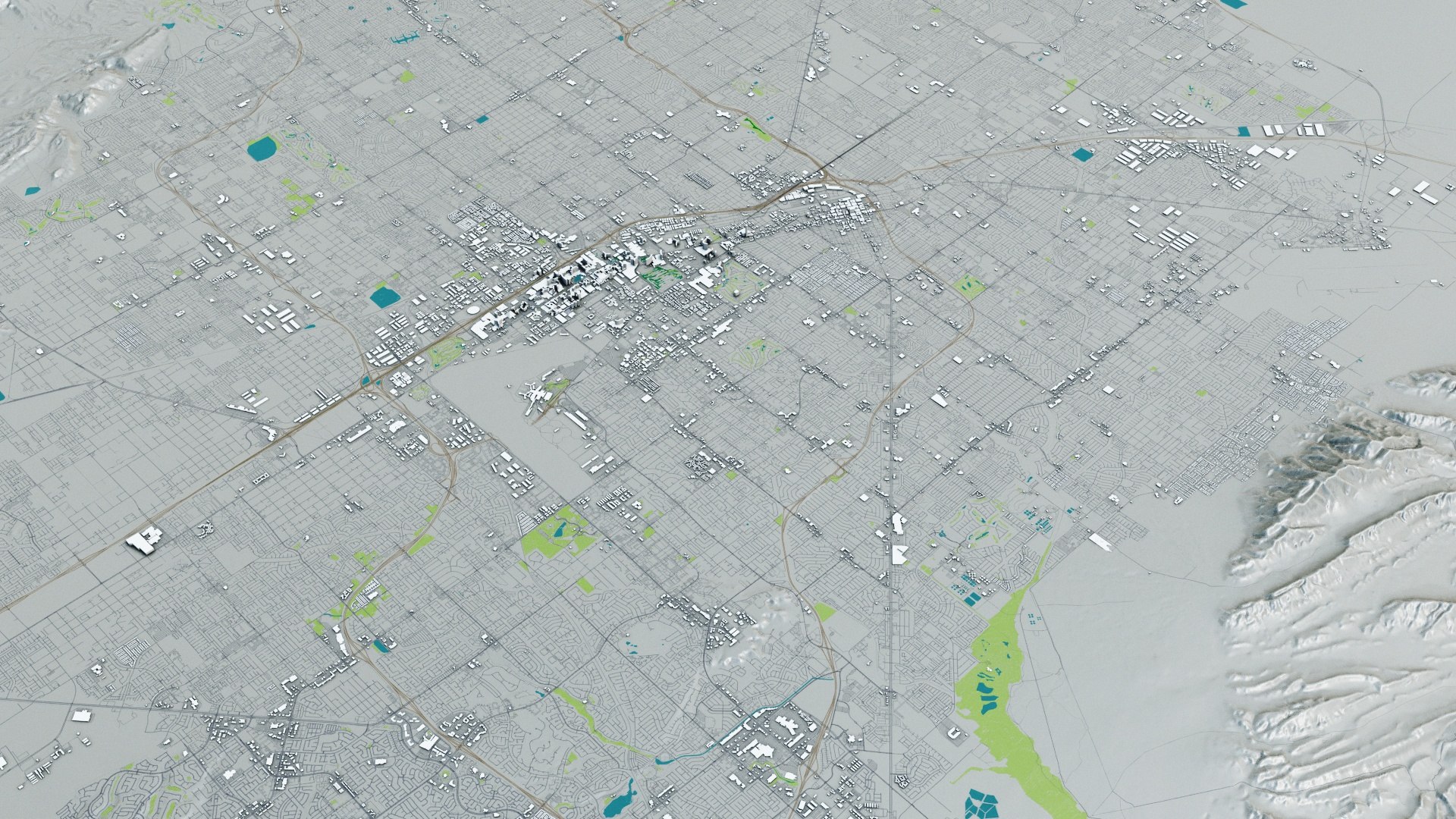 Las Vegas City Terrain 3D Model - TurboSquid 1516854