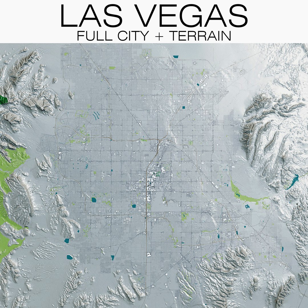 Las Vegas City Terrain 3D Model - TurboSquid 1516854