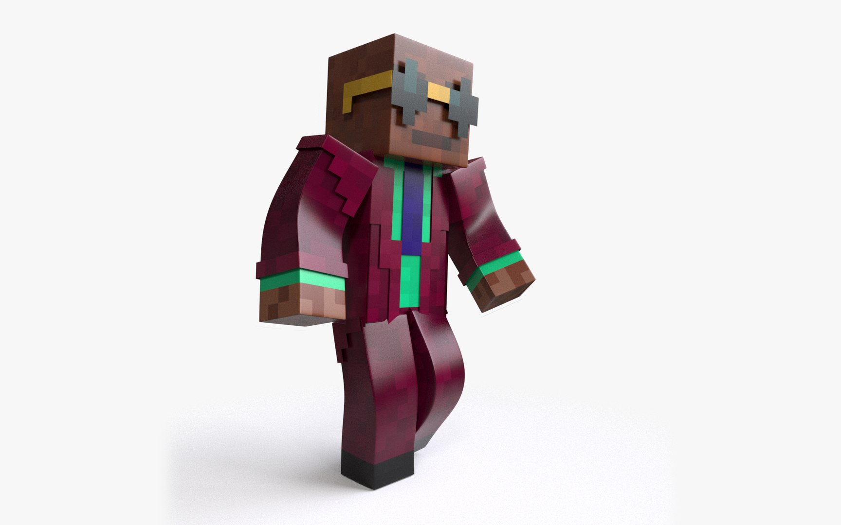 3D Morpheus Minecraft - Mixamo Animatable - Vray-Arnold Model ...