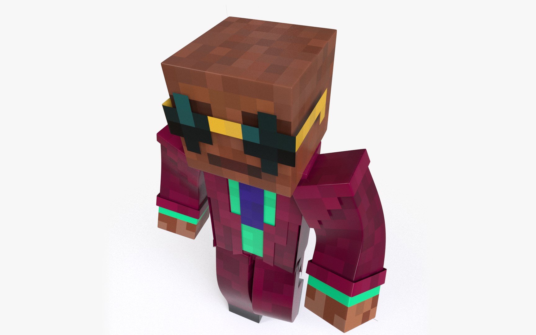 3D Morpheus Minecraft - Mixamo Animatable - Vray-Arnold Model ...