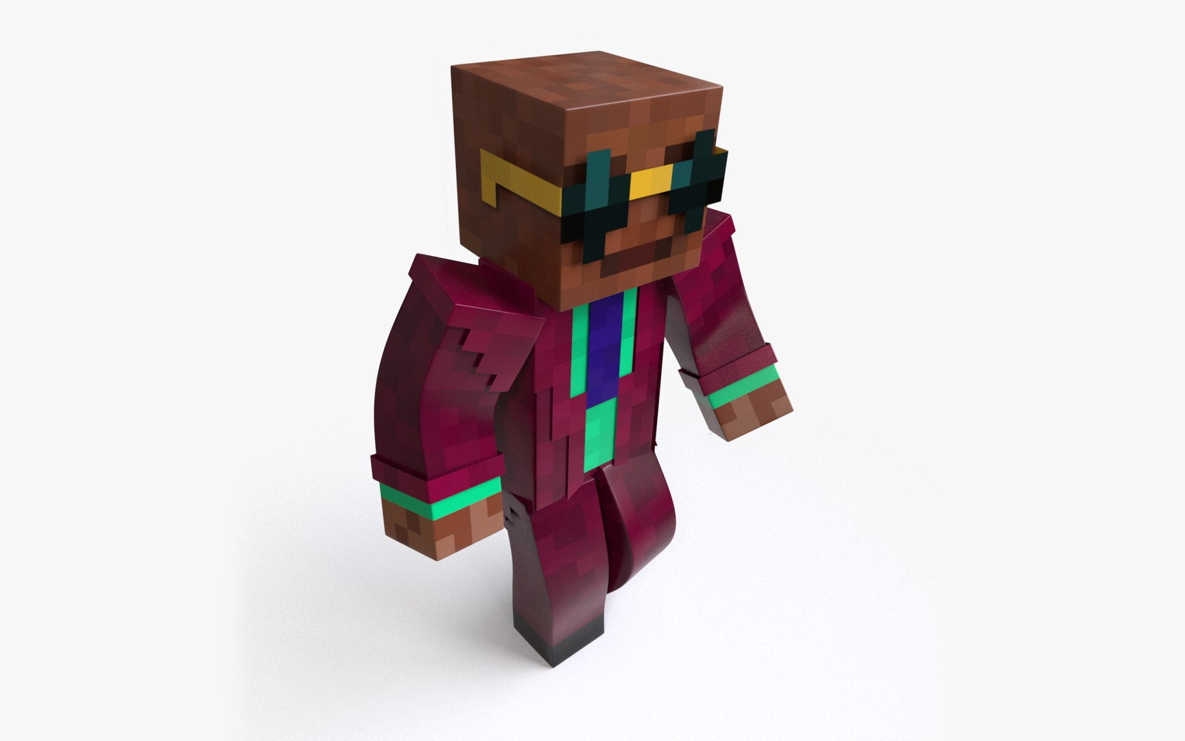 3D Morpheus Minecraft - Mixamo Animatable - Vray-Arnold Model ...
