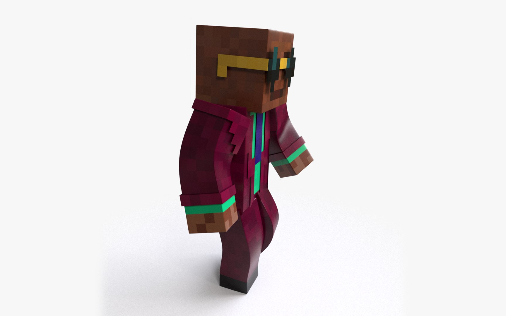 3D Morpheus Minecraft - Mixamo Animatable - Vray-Arnold Model ...