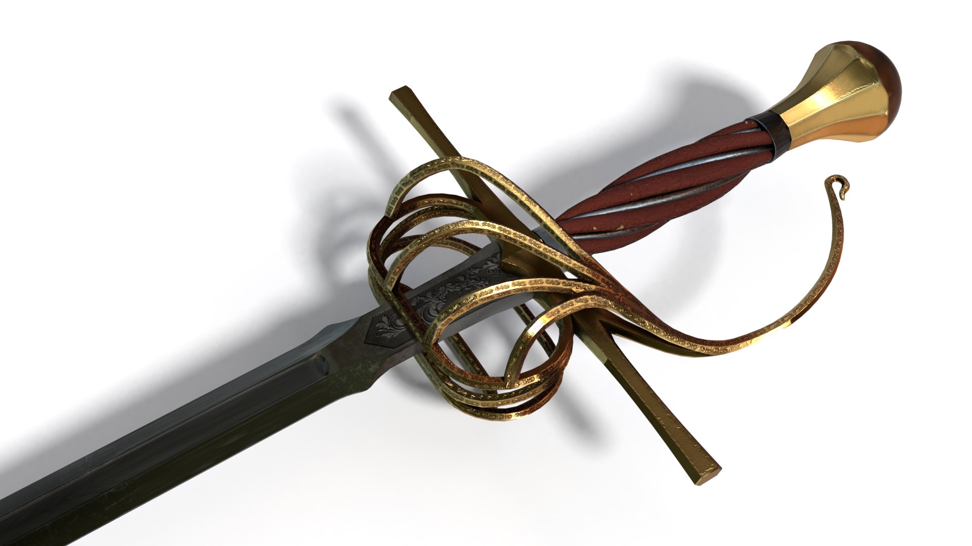 3D Weapon Rapier Model - TurboSquid 1427585
