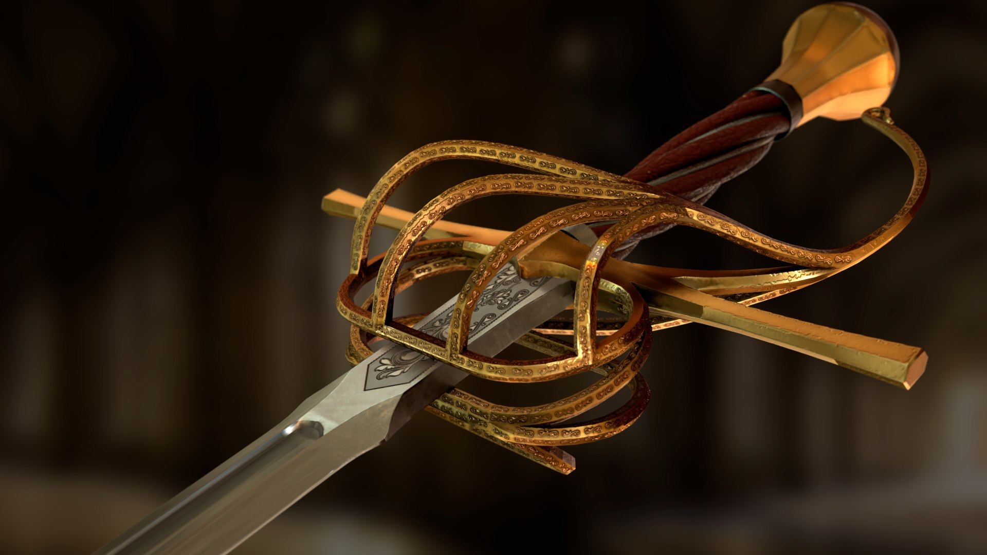 3D Weapon Rapier Model - TurboSquid 1427585