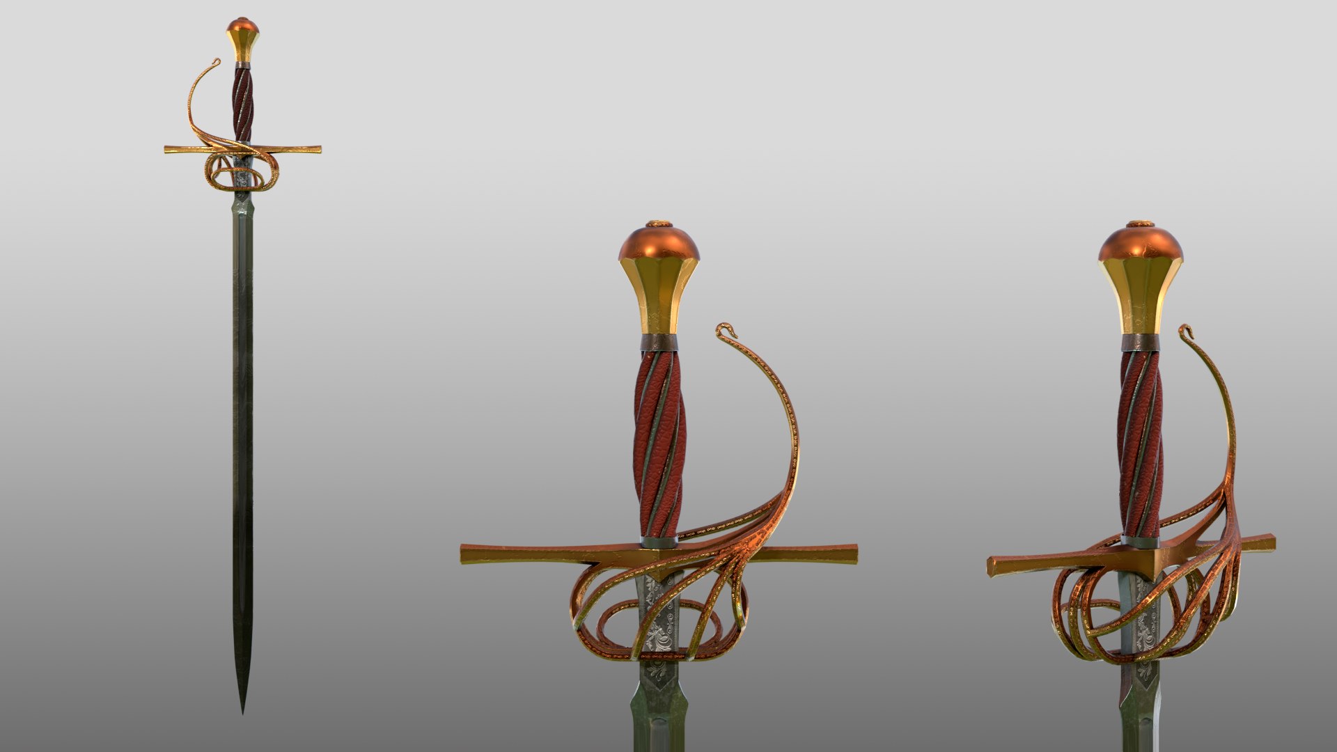 3D Weapon Rapier Model - TurboSquid 1427585