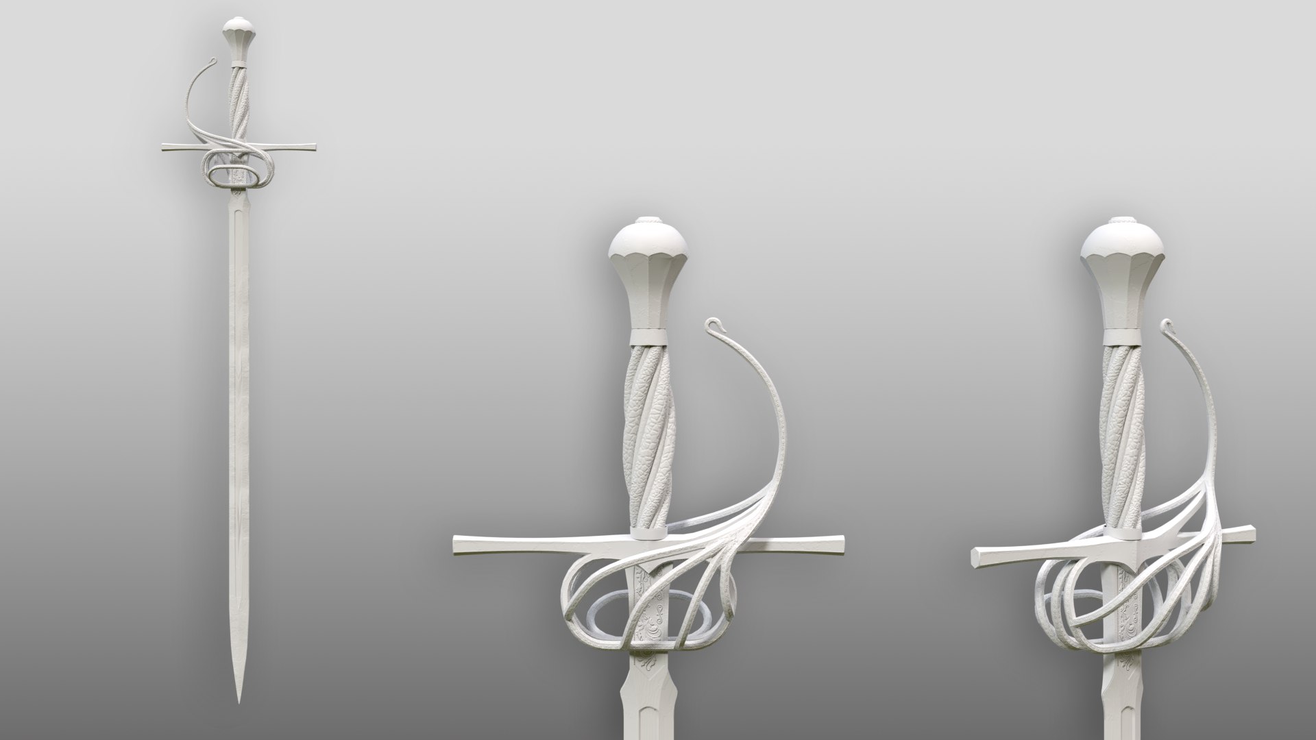 3D Weapon Rapier Model - TurboSquid 1427585