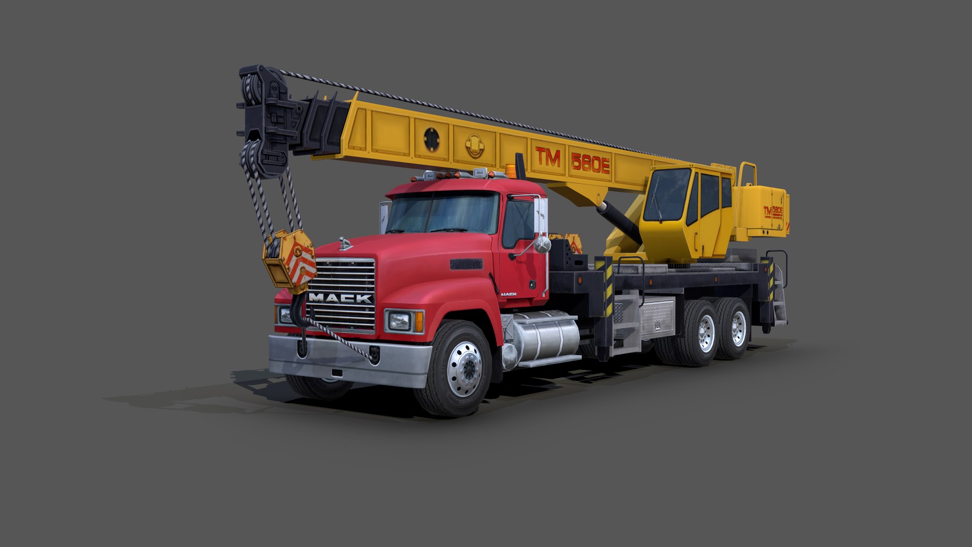 Mack CH613 Crane Truck S02 2004 3D Model - TurboSquid 1922324